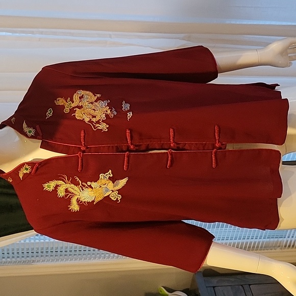 Tops | Vintage Embroidered Chinese Top | Poshmark